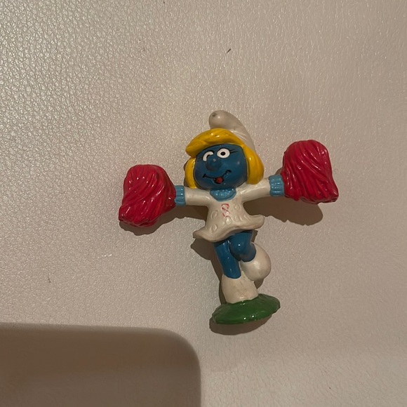 Smurfs | Other | Vintage 983 Smurfette Cheerleader Figurine | Poshmark